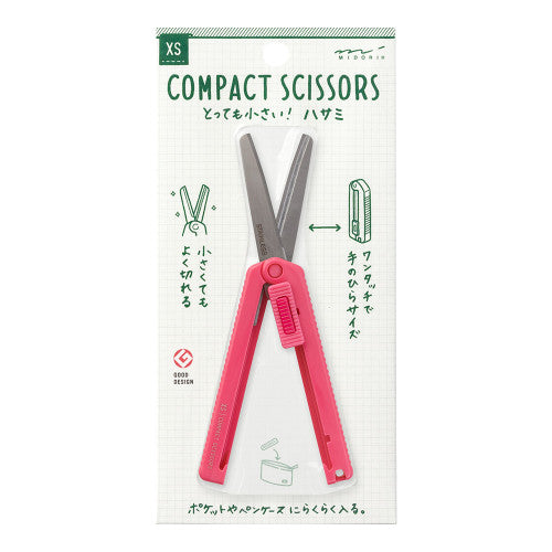 Midori XS Compact Scissors Pink – The Stationer